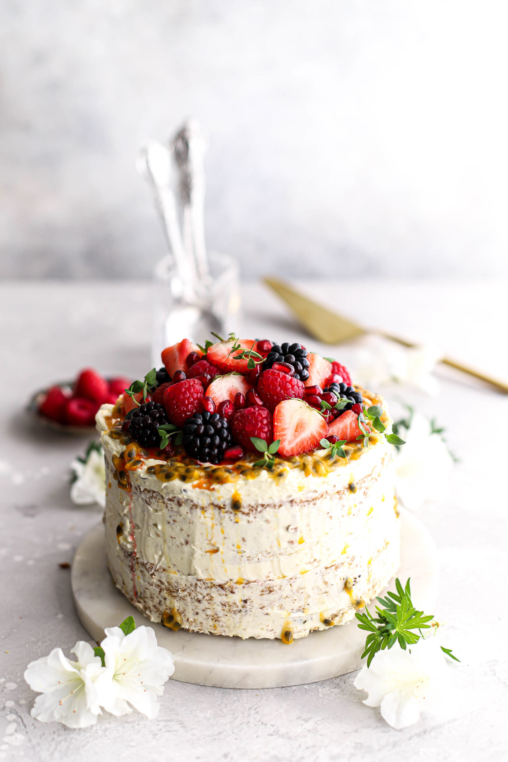 Vegan Coconut & Passion Cake