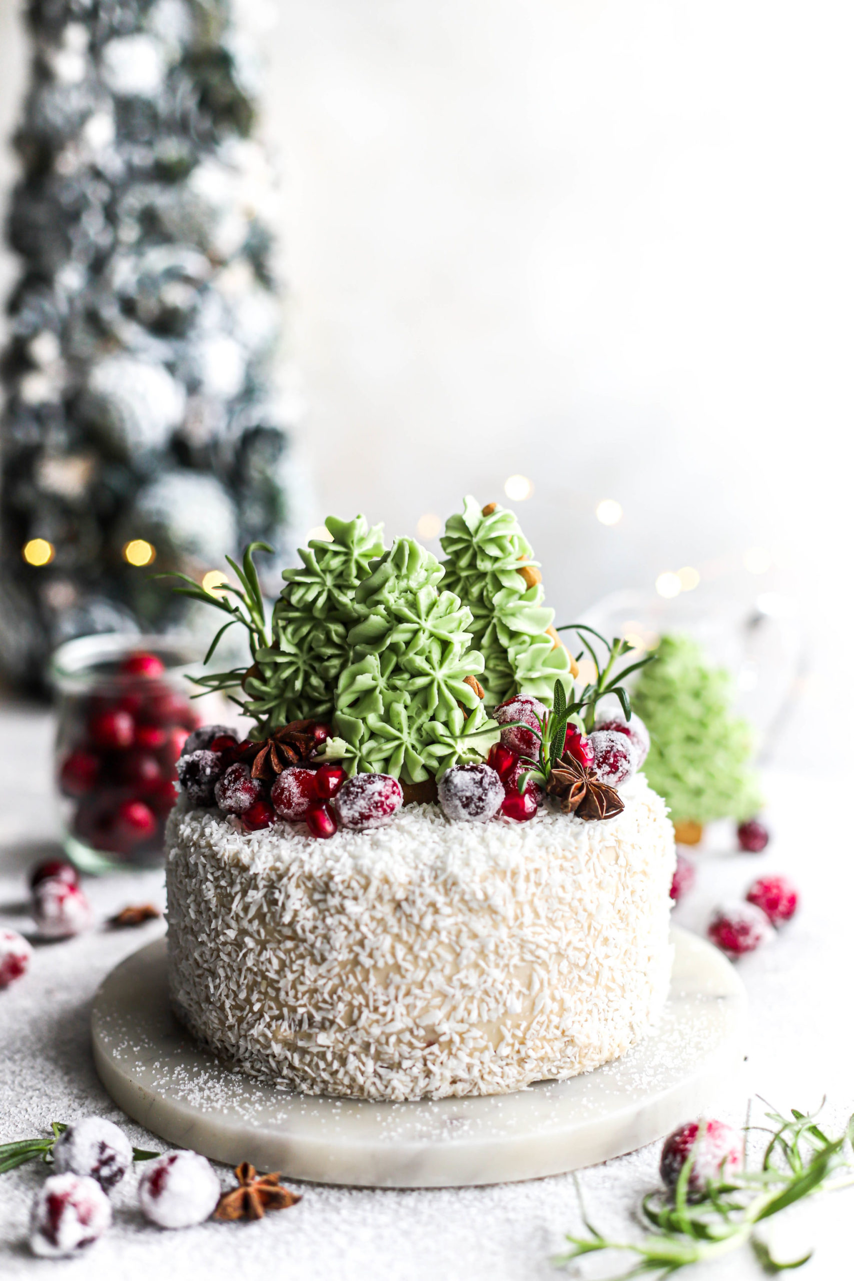 Coconut & Pistachio Christmas Cake - Charley's Health