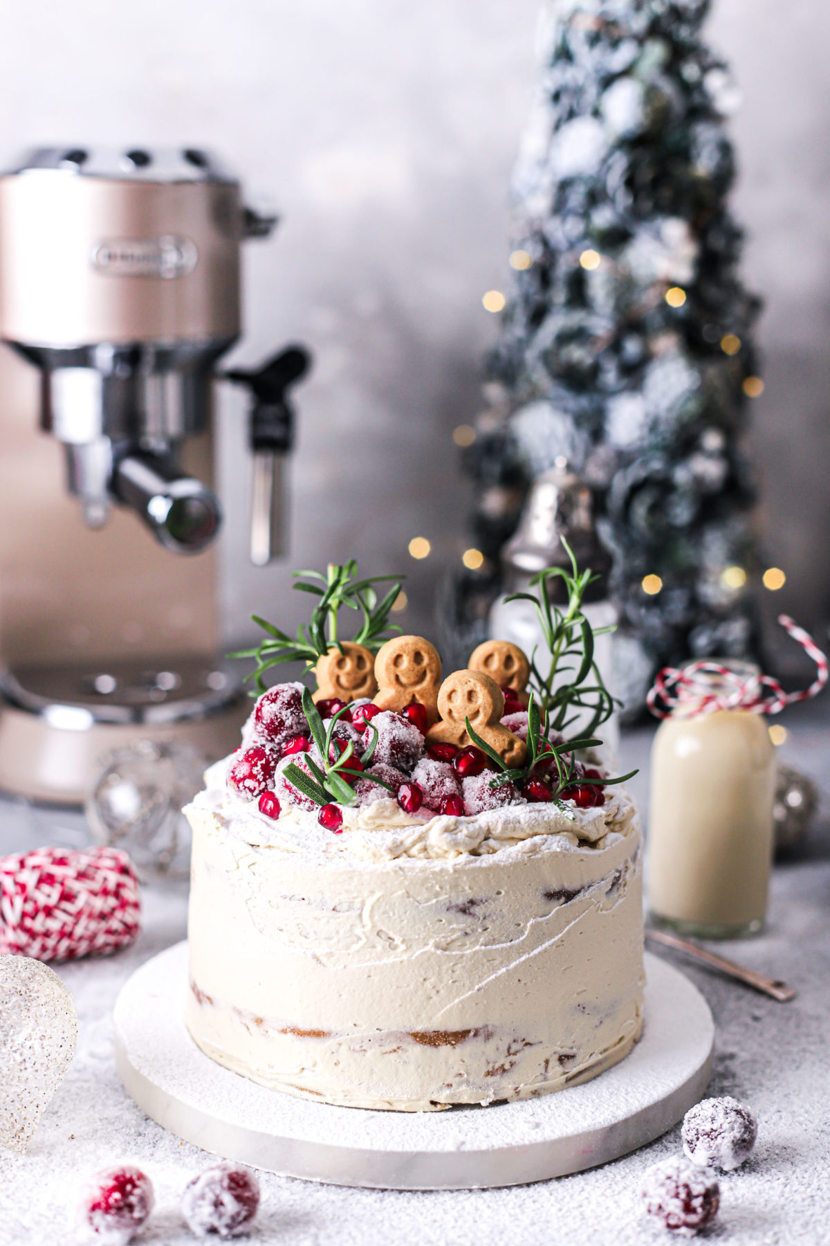 Vegan Gingerbread Latte Layer Cake