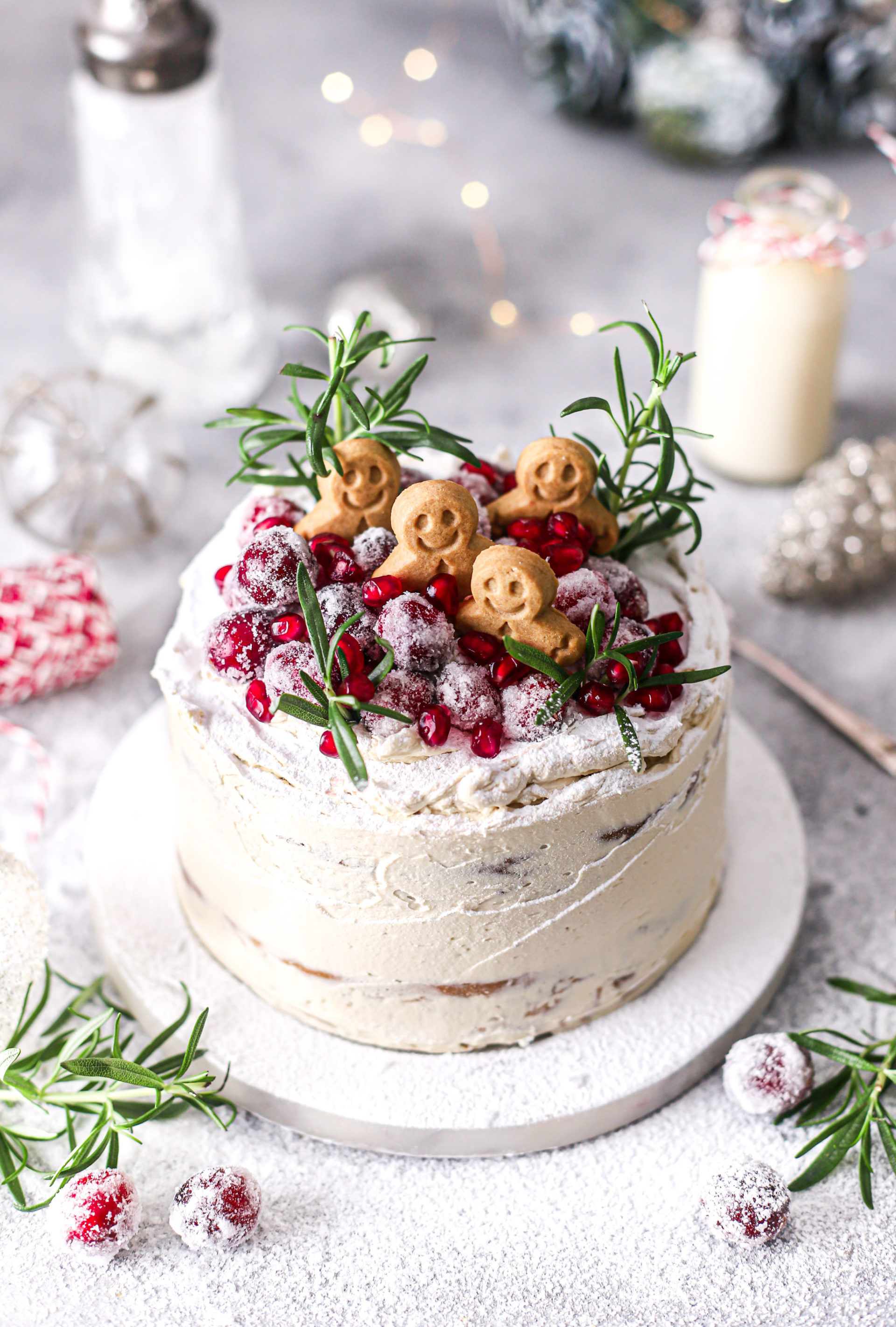 Vegan Gingerbread Latte Layer Cake
