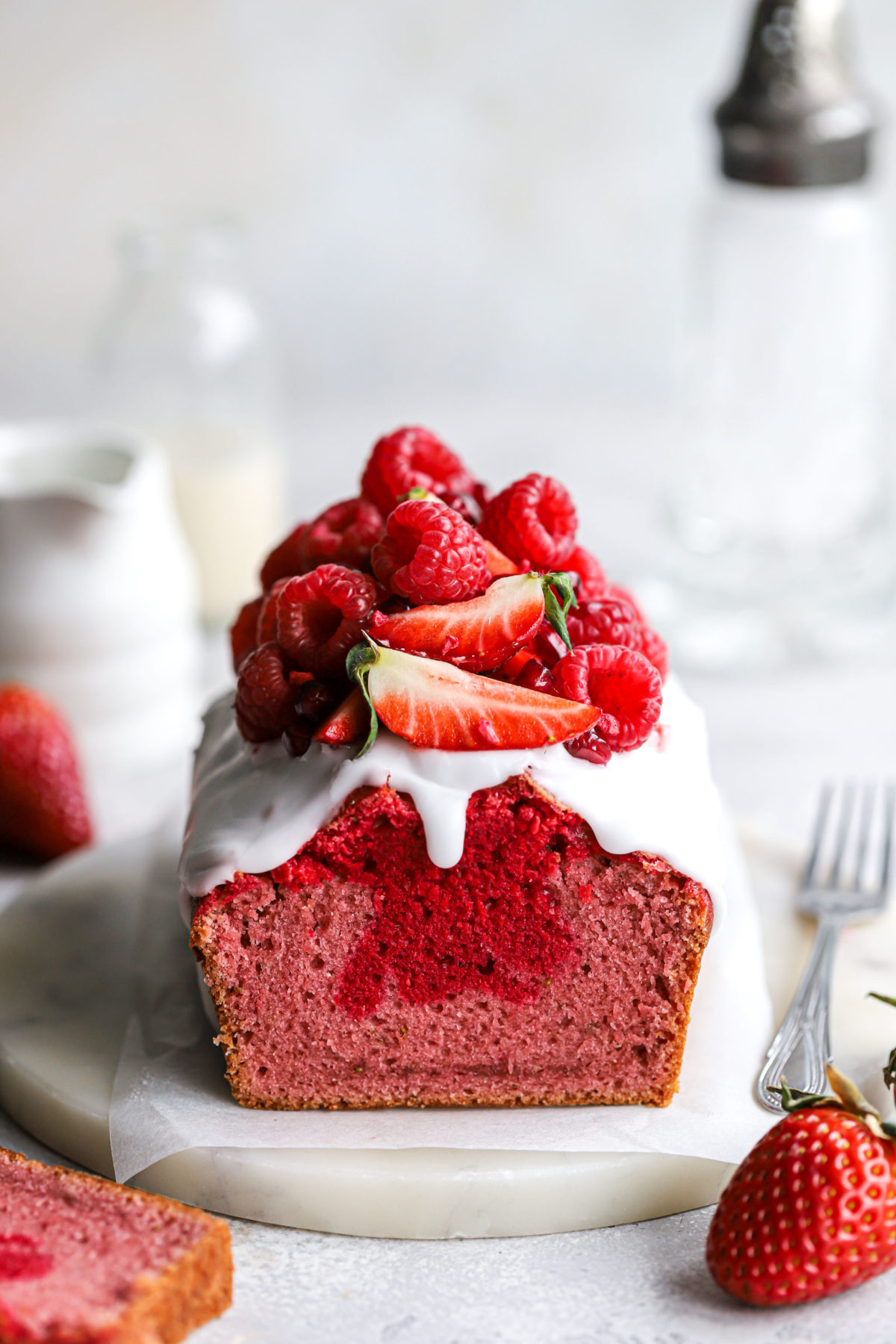 Vegan Strawberry Loaf Cake