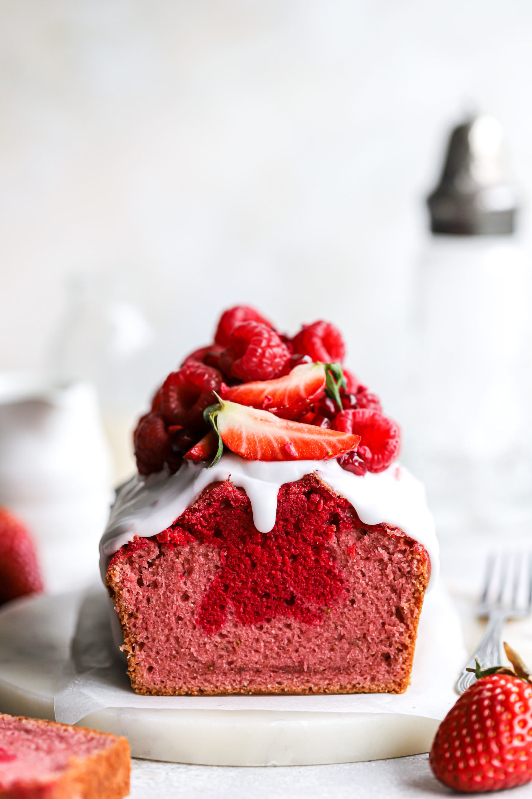 Vegan Strawberry Loaf Cake