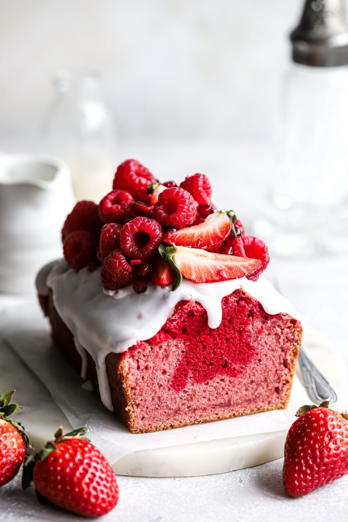 Vegan Strawberry Loaf Cake